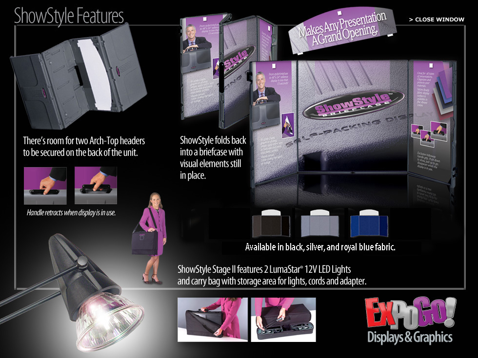 ShowStyle Briefcase Display (BLACK)